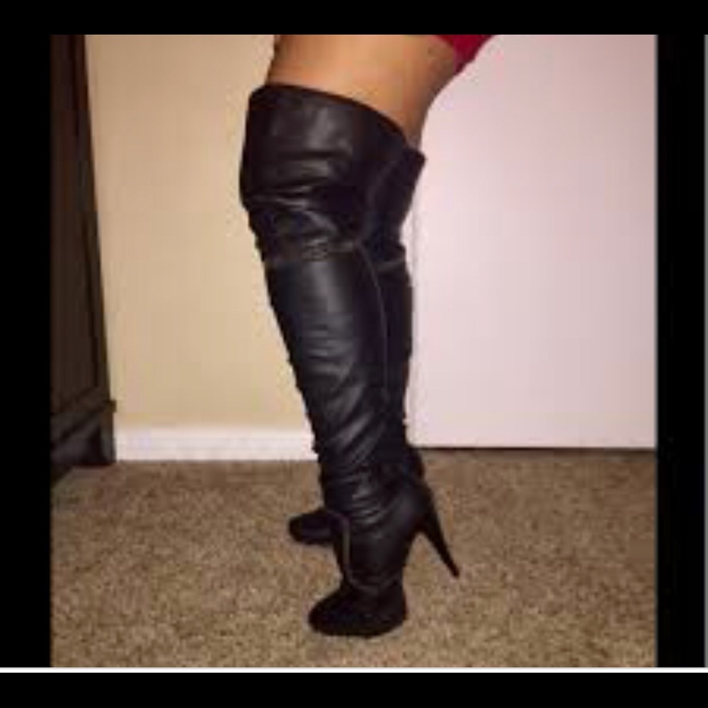 Nancy Li Stunning Thigh High Boots - Gem